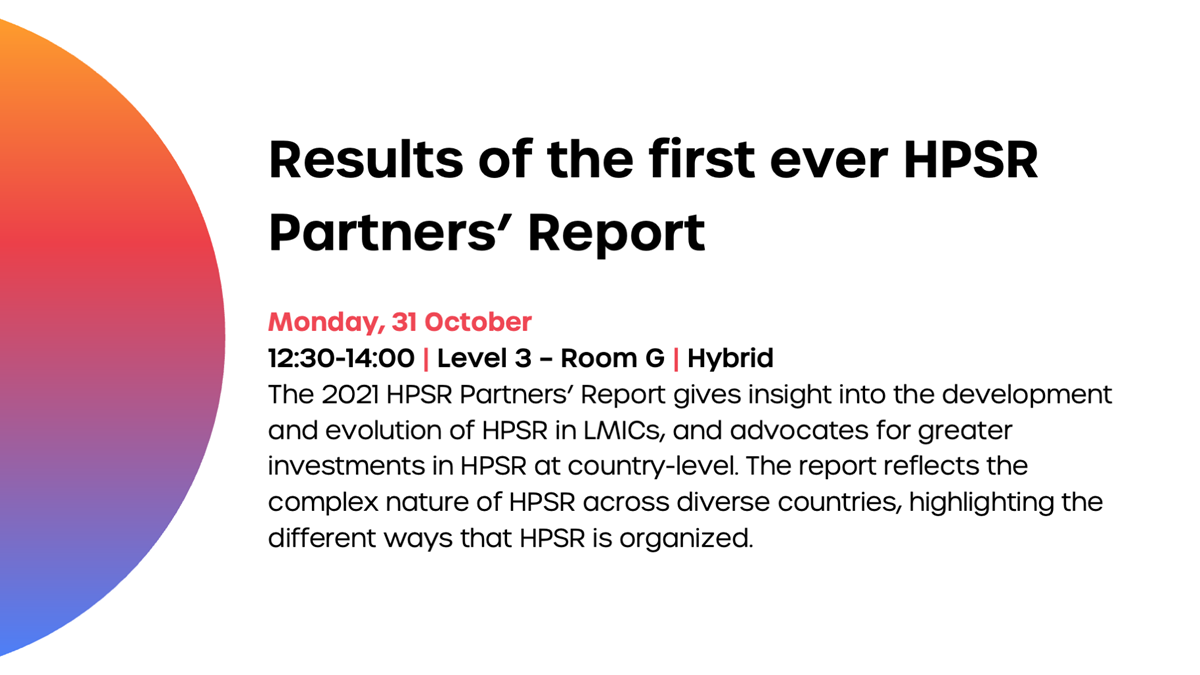 Results of the first ever HPSR Partners’ Report