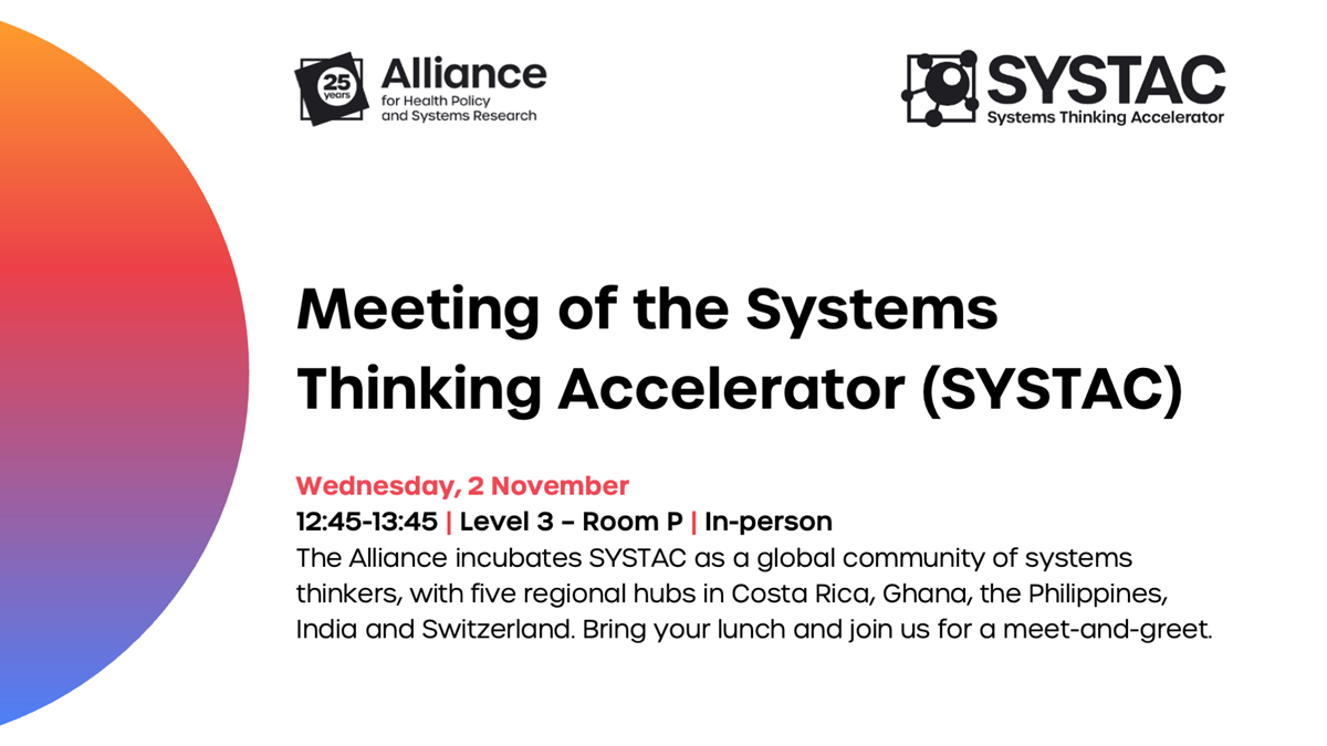 Meeting of the Systems Thinking Accelerator (SYSTAC)